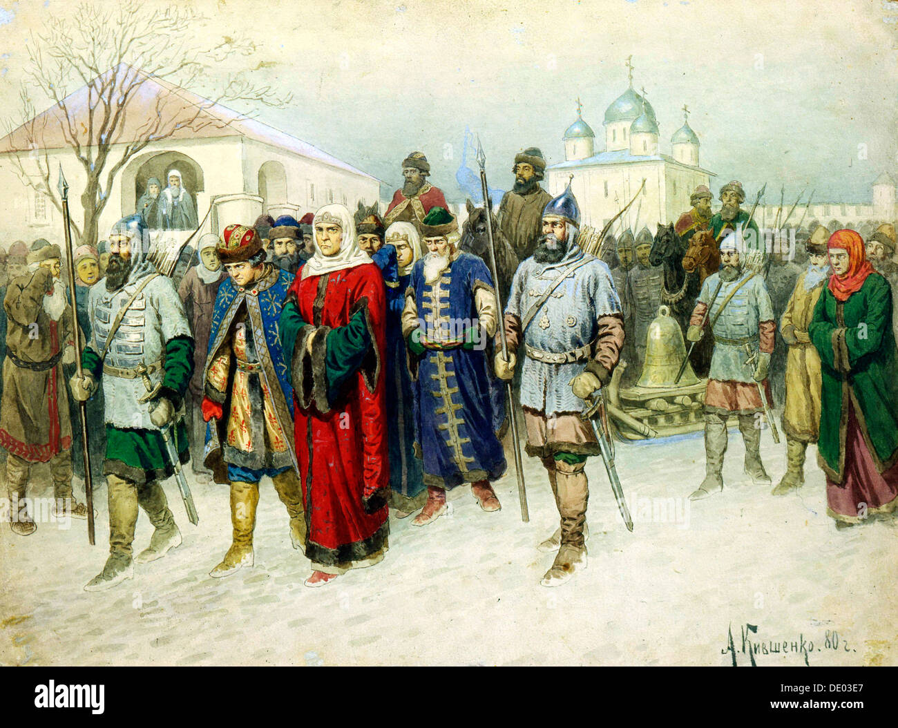 'Martha the Mayoress Escorted to Moscow', 1880. Artist: Aleksey ...