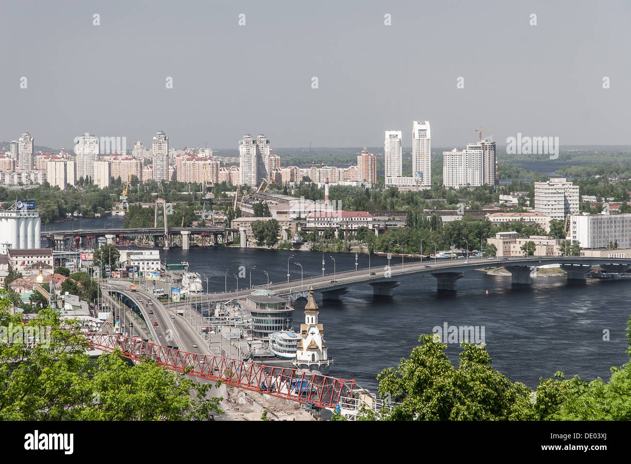 Kiev cityscape and Dnieper river, Ukraine Stock Photo - Alamy