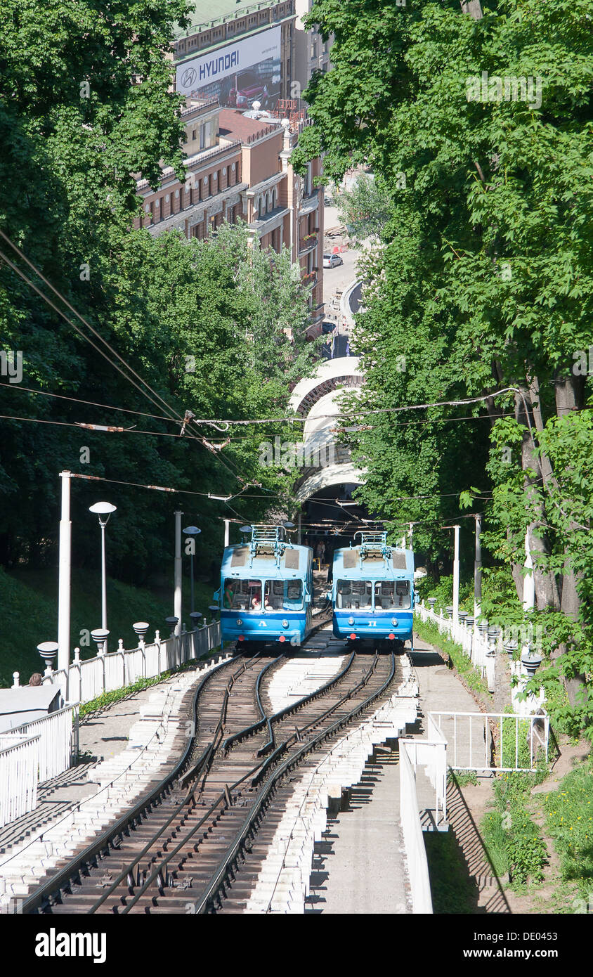Railway funicular in Kyiv, Ukraine Stock Photo - Alamy