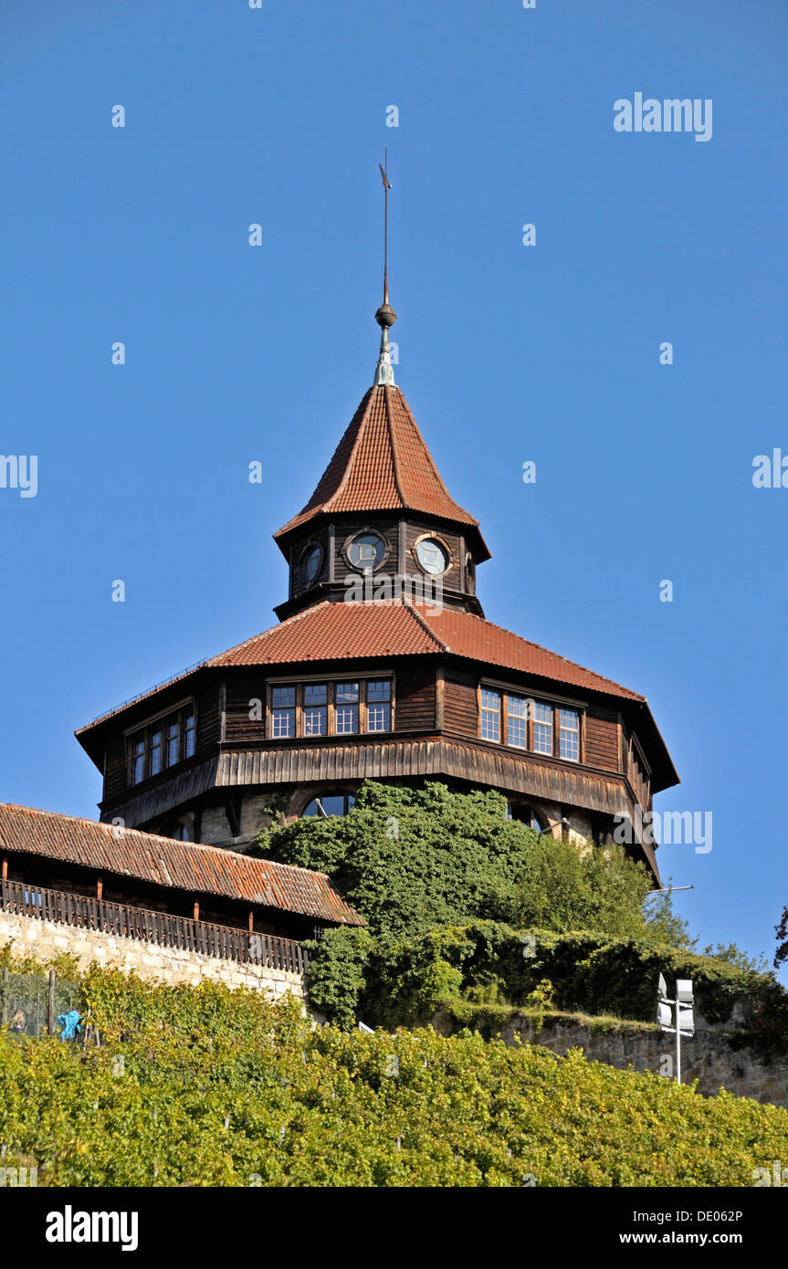 Dicker Turm tower at Esslinger Burg Castle, Esslingen am Neckar, Baden ...