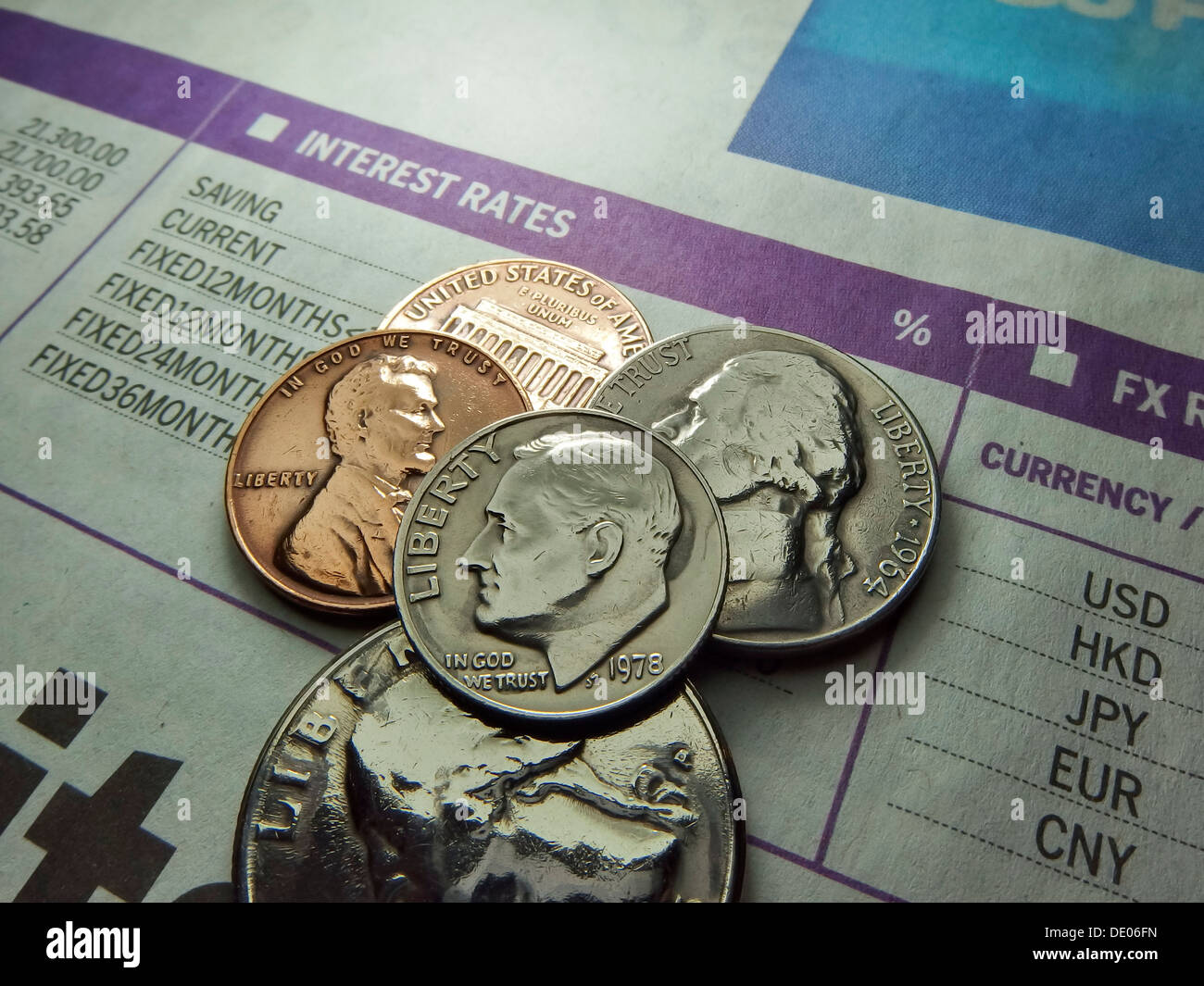 US Dollar Coins collection Stock Photo - Alamy