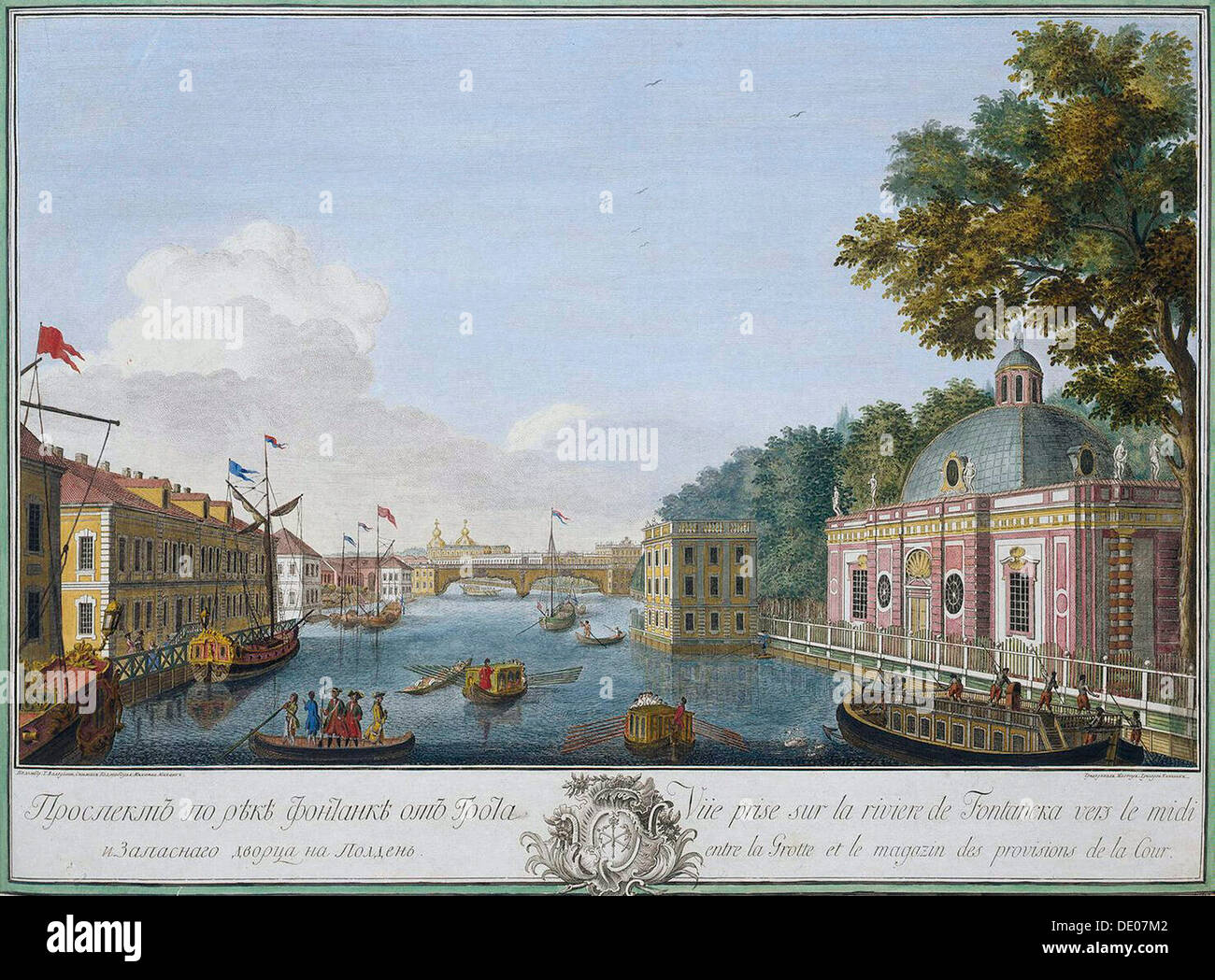 View of the Fontanka River from the Grotto, St Petersburg, Russia, 1753 ...