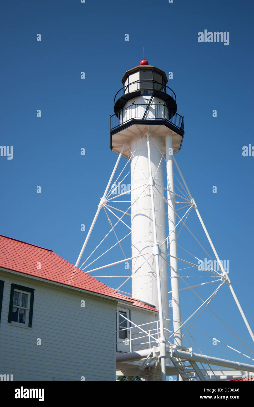 Whitefish Point Light station, Whitefish Point, Michigan Stock Photo ...