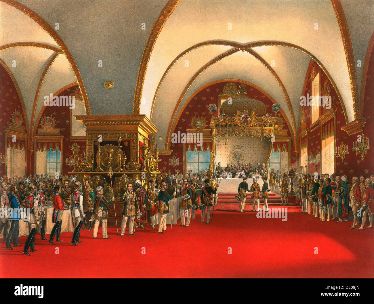 Coronation banquet in the hall of the Palace of the Facets in the ...