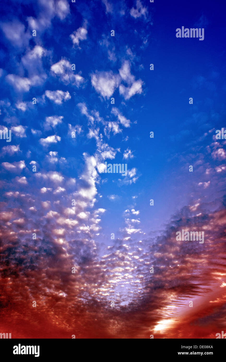 Sunset sky with clouds Stock Photo - Alamy