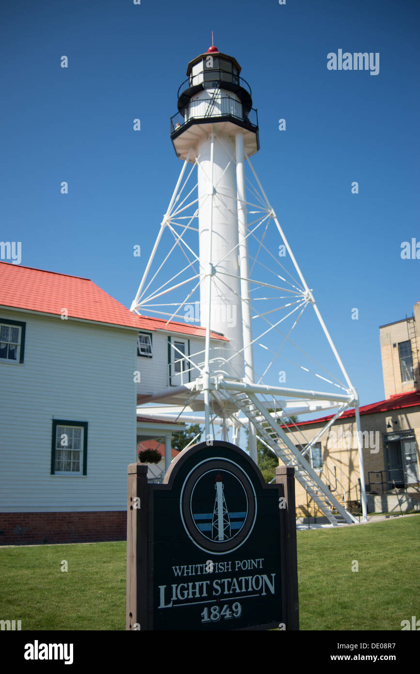 Whitefish Point Light Station, Whitefish Point, Michigan Stock Photo ...
