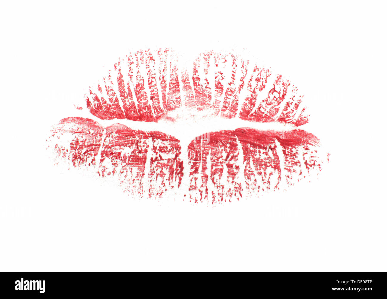 Imprint of a kiss, kissing lips Stock Photo - Alamy