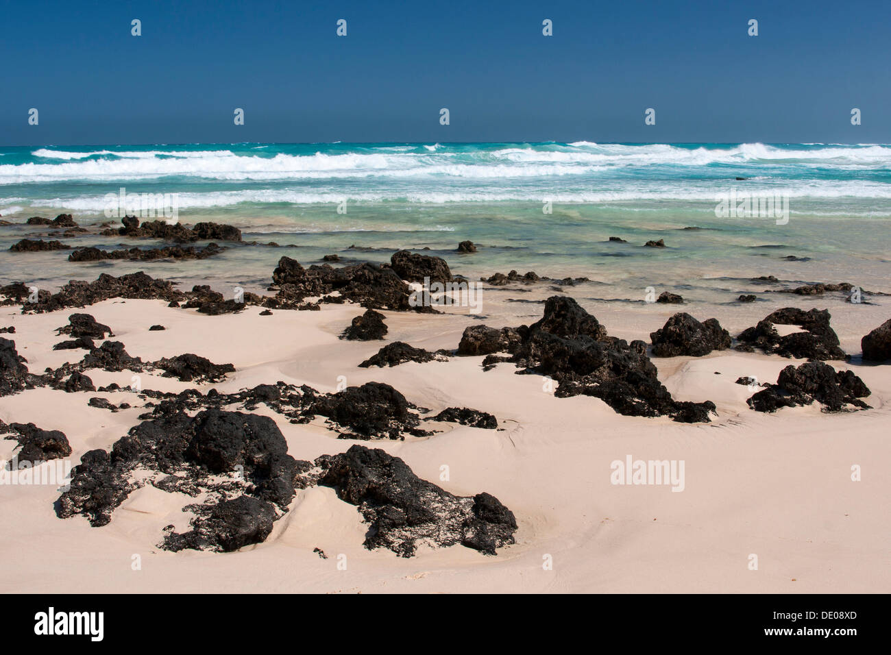 Sea with rocks on a beach Stock Photo - Alamy