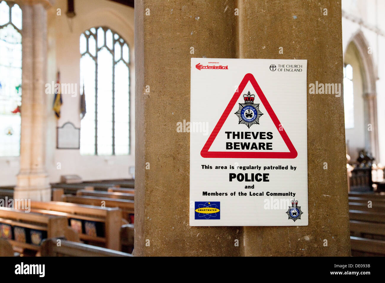 Warning to thieves sign hi-res stock photography and images - Alamy