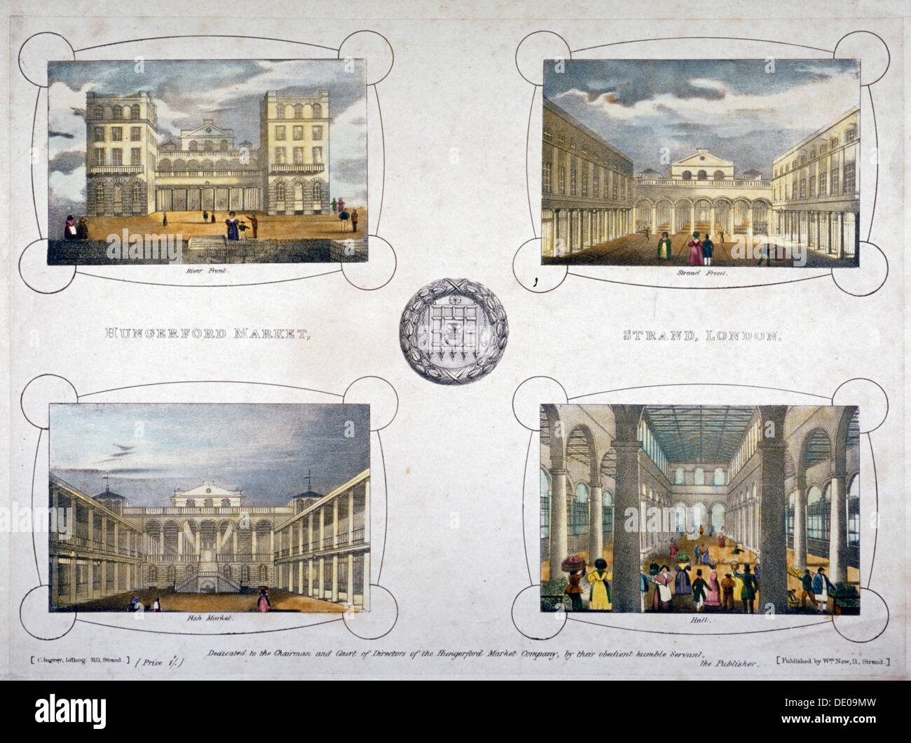 Hungerford Market, Westminster, London, c1835. Artist: Charles Ingrey ...