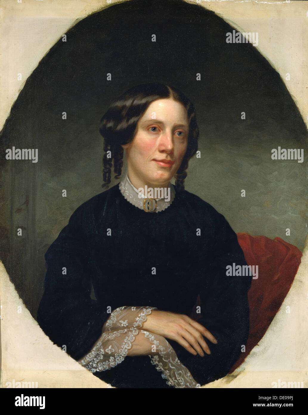 Portrait of Harriet Beecher Stowe (1811-1896), 1853. Artist: Fisher, Alanson (1807–1884 Stock ...