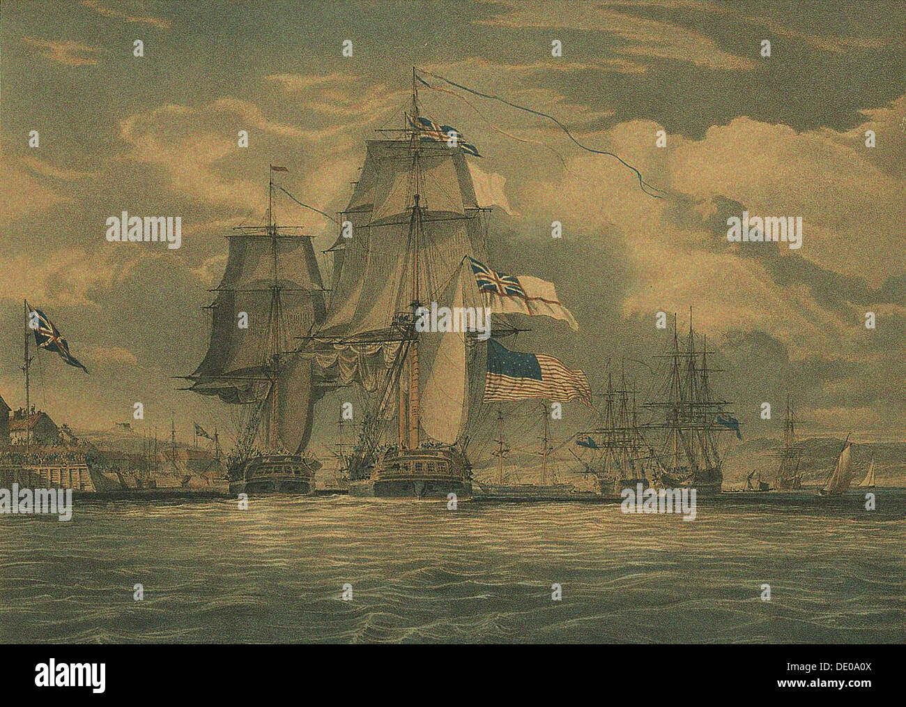 HMS Shannon captures USS Chesapeake, 1 June 1813, 1813. Artist: Schetly ...