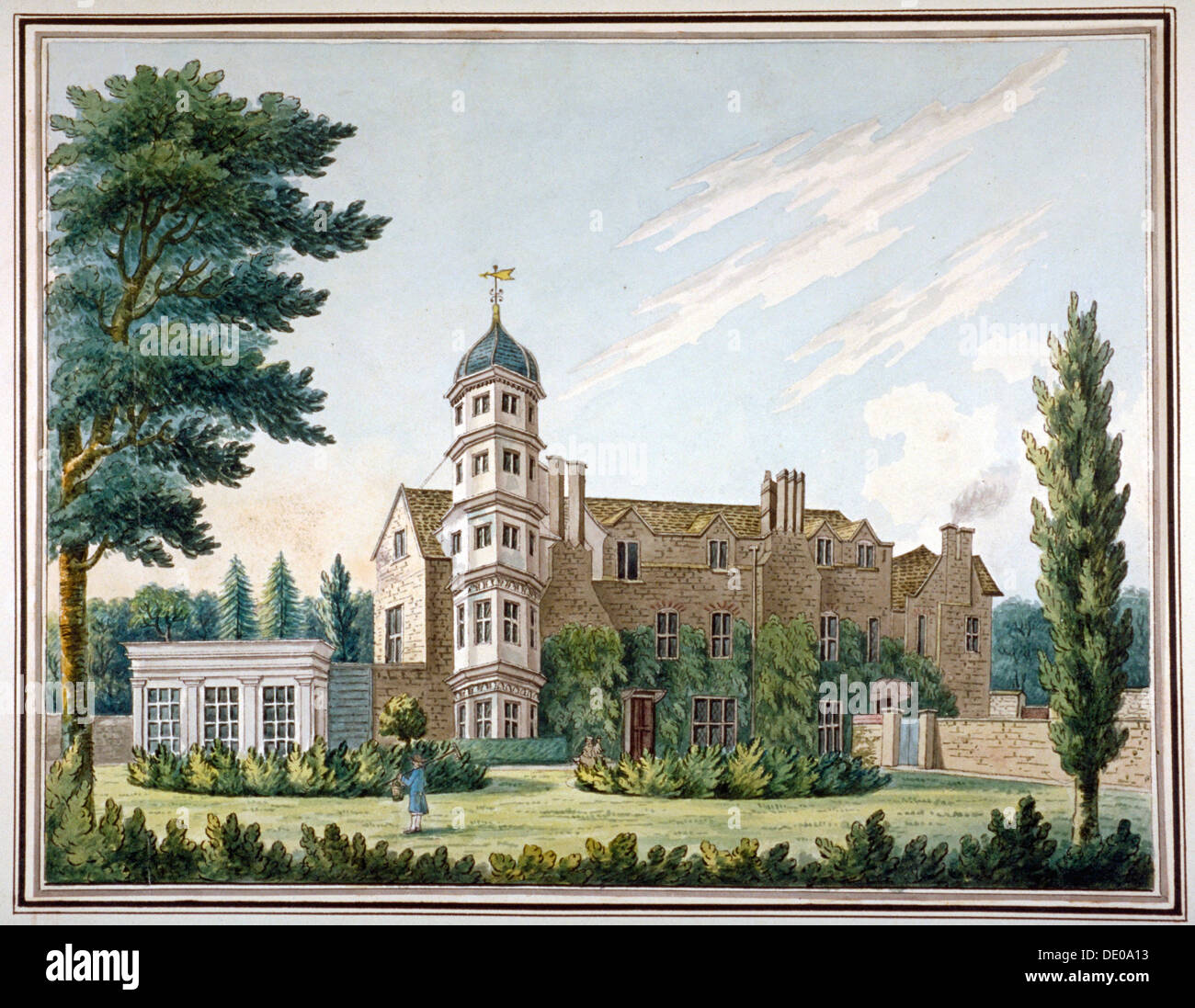 View of Clapham Manor House and its garden, Clapham, London, c1800 ...