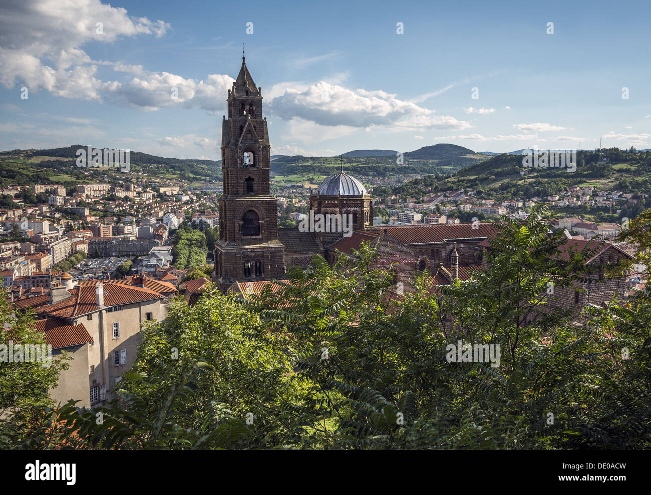 The Cathedral of Notre Dame in Le Puy-en-Velay in Auvergne region of ...