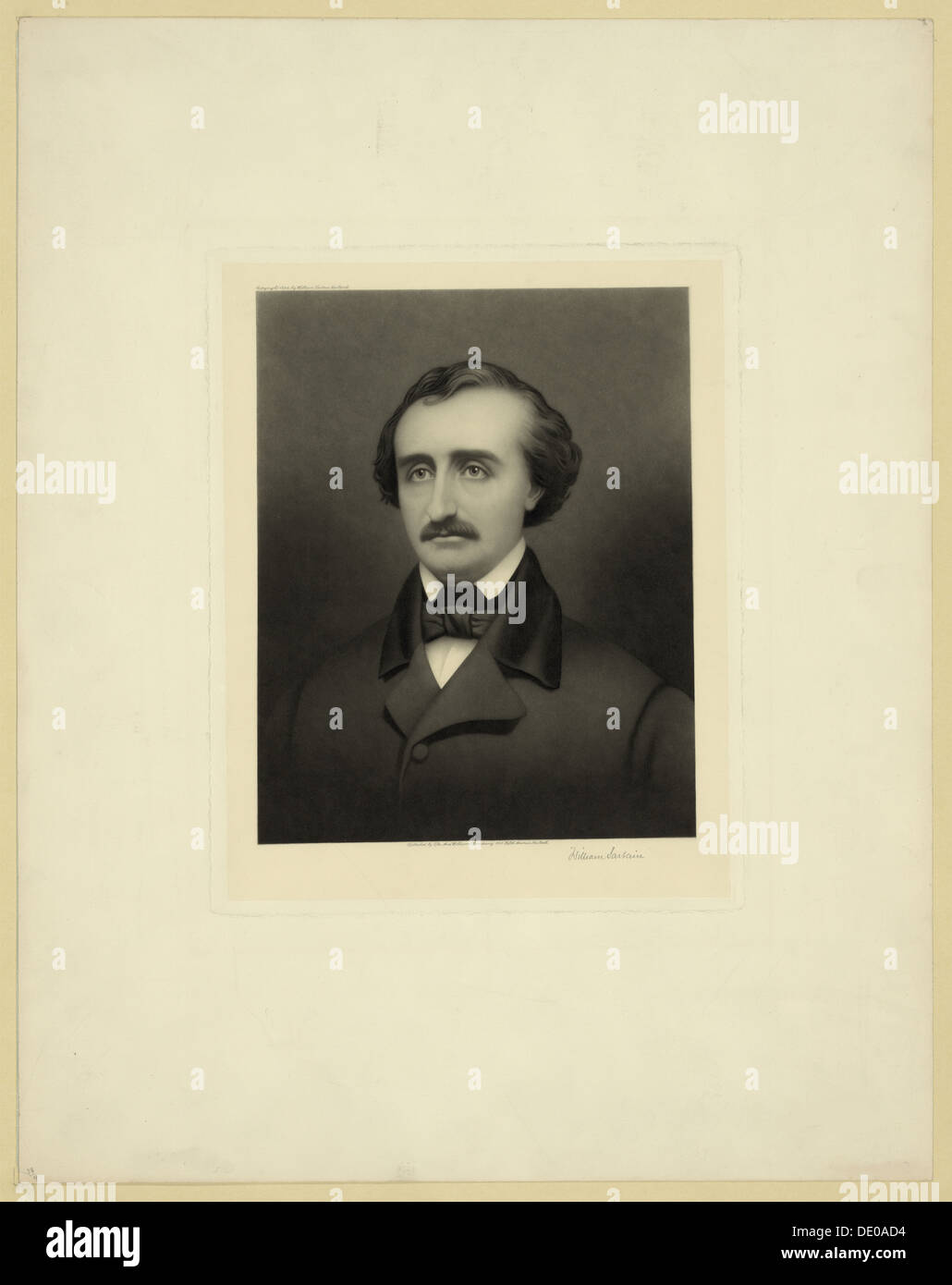 Portrait of Edgar Allan Poe (1809-1849), ca 1896. Artist: Sartain ...