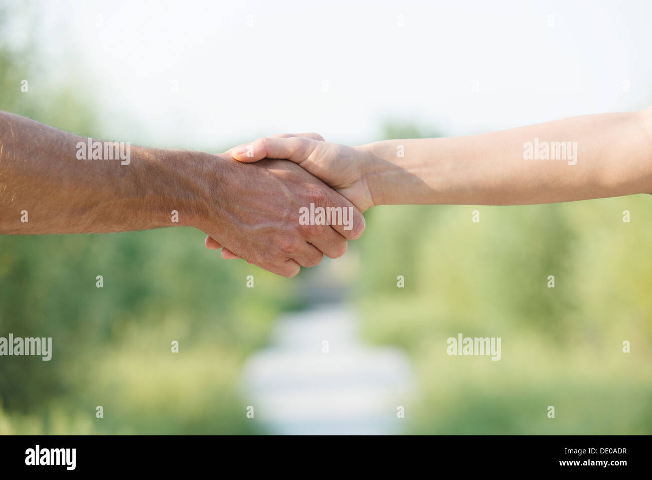 Women handshake close up hi-res stock photography and images - Alamy