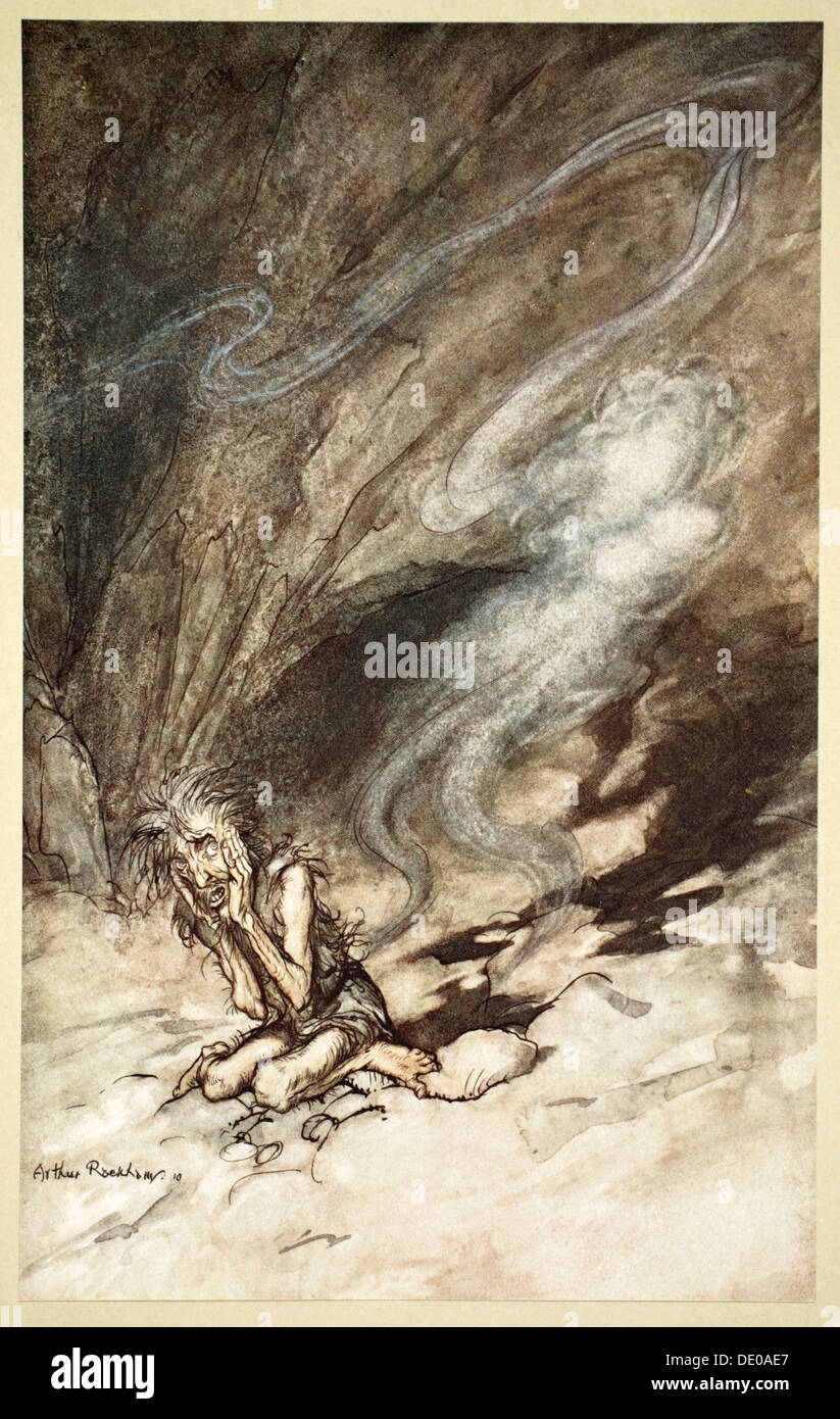 'Mime writhes under the lashes he receives', 1910. Artist: Arthur ...