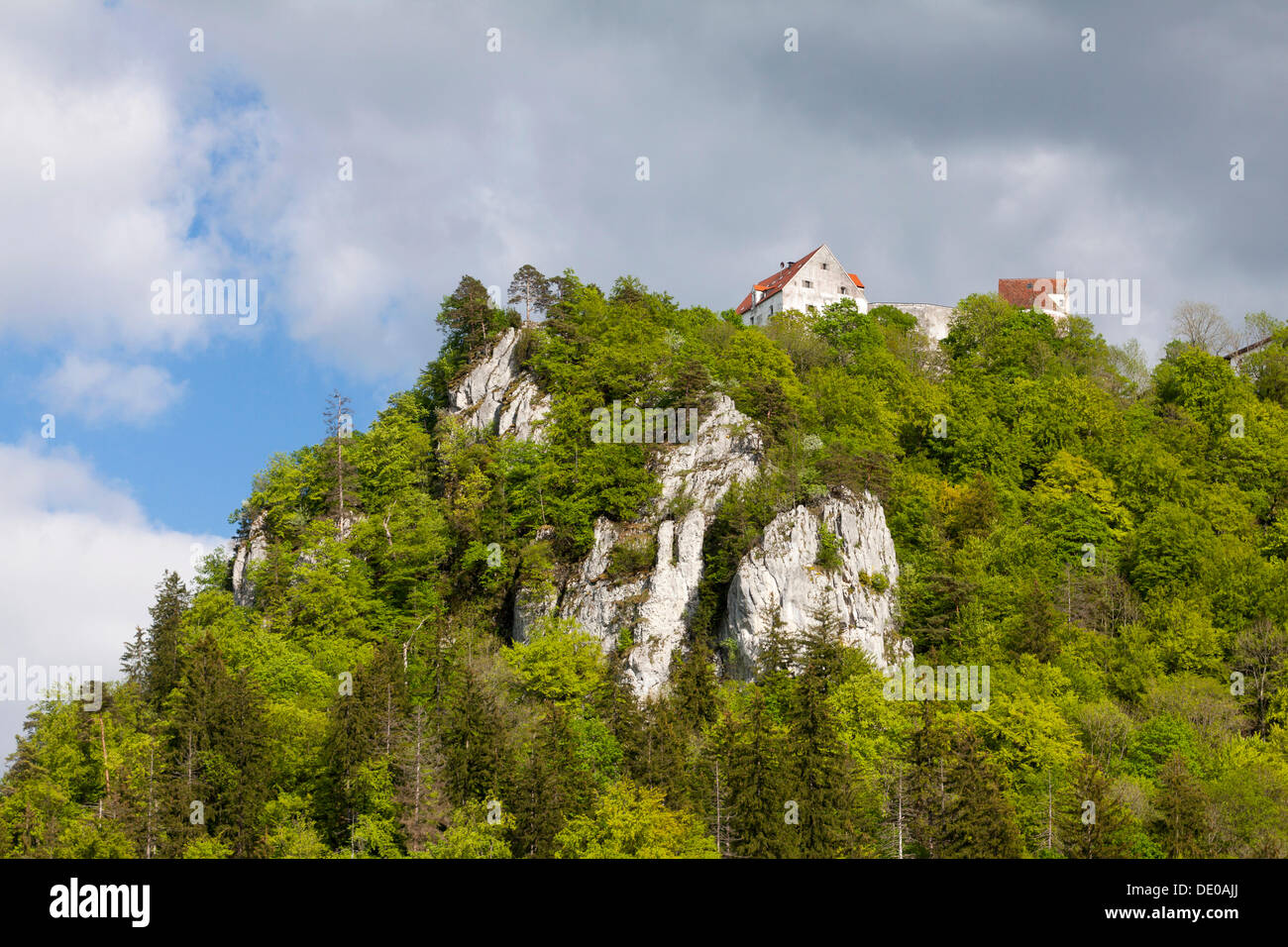 Rocks in the Danube Valley and Burg Wildenstein Castle, Baden ...