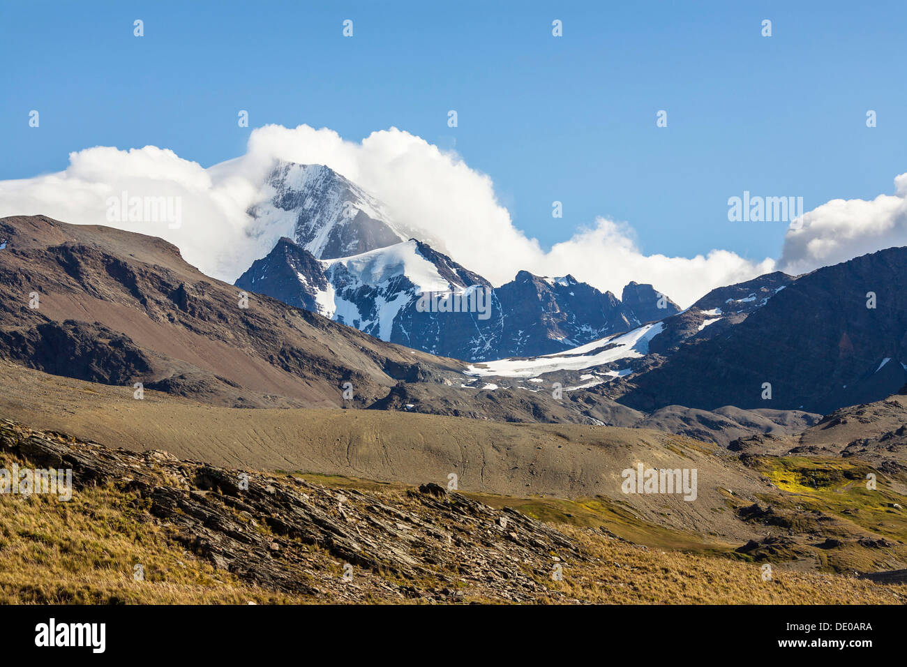 Mountain landscape near Grytviken with Mount Sugartop, South Georgia ...