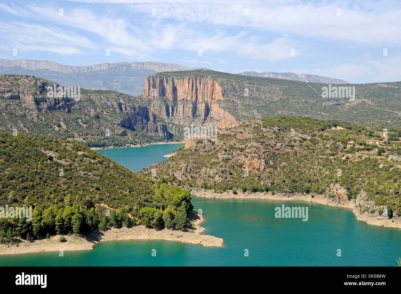 Panta de Camarasa reservoir, Noguera Pallaresa River, Tremp, Lleida ...