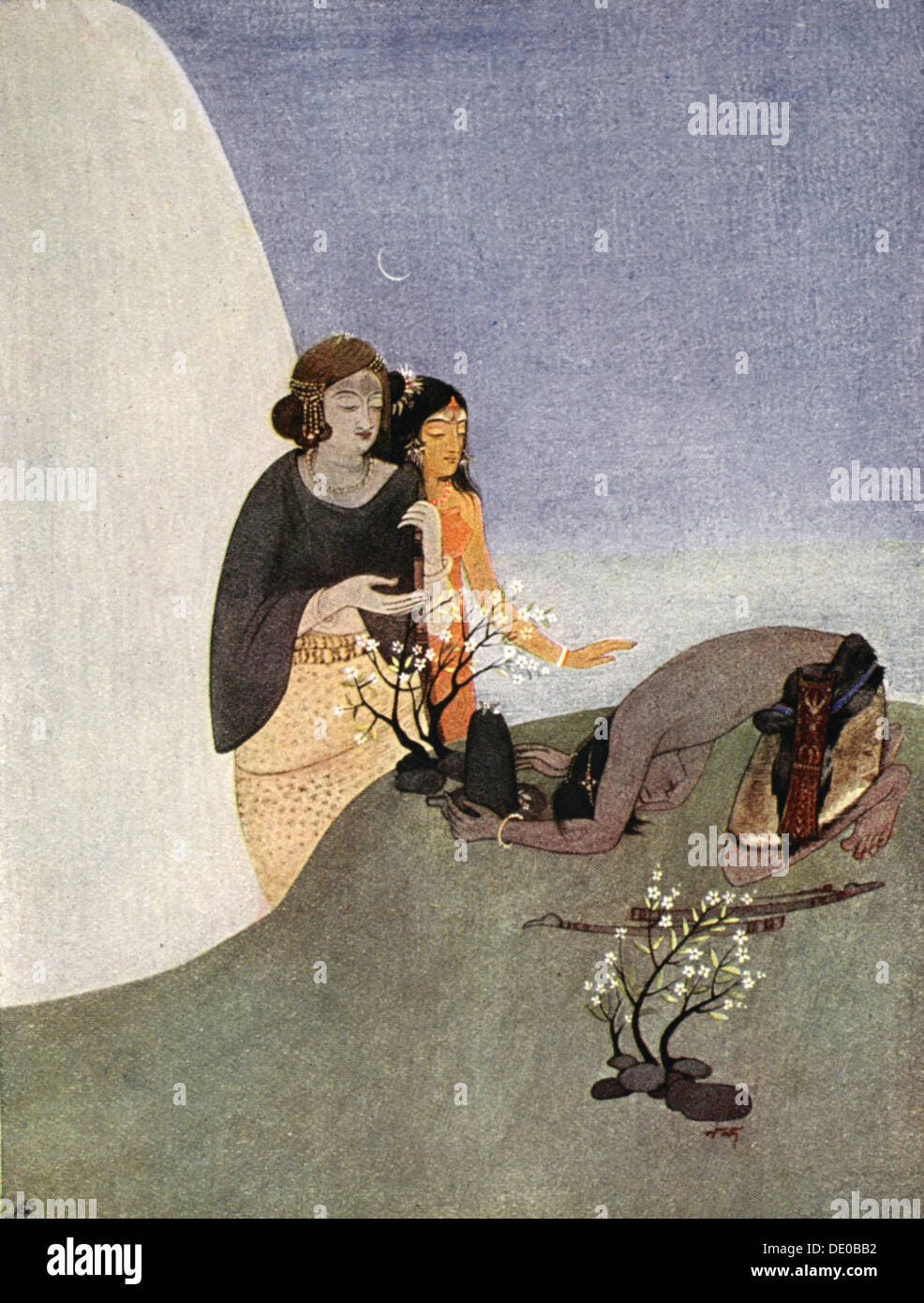 Kirat-Arjuna, 1913. Artist: Nandalal Bose Stock Photo - Alamy