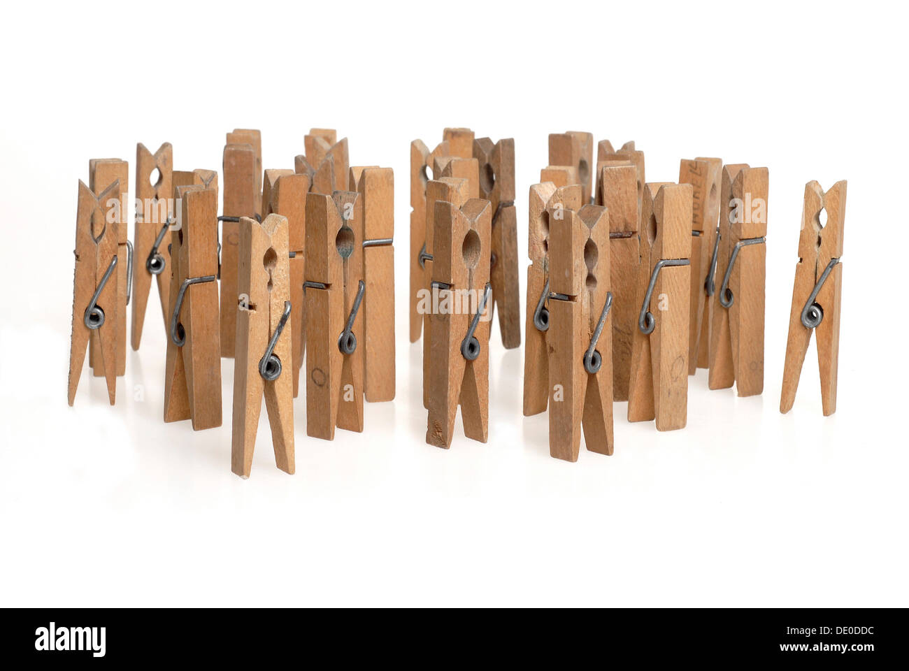 Standing wooden clothes peg Cut Out Stock Images & Pictures - Alamy