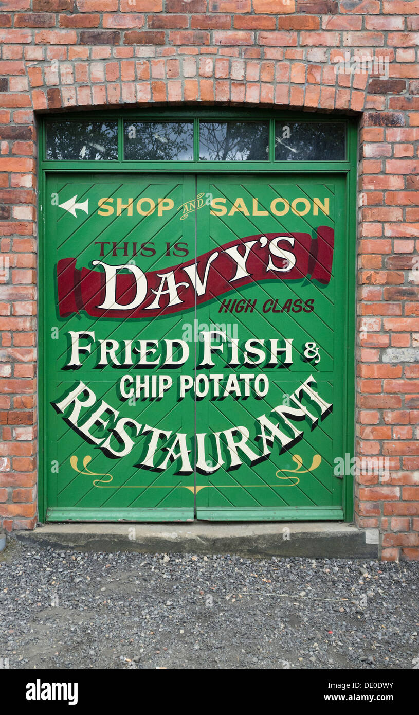 Davy's Fish & Chip Restaurant Beamish Stock Photo - Alamy