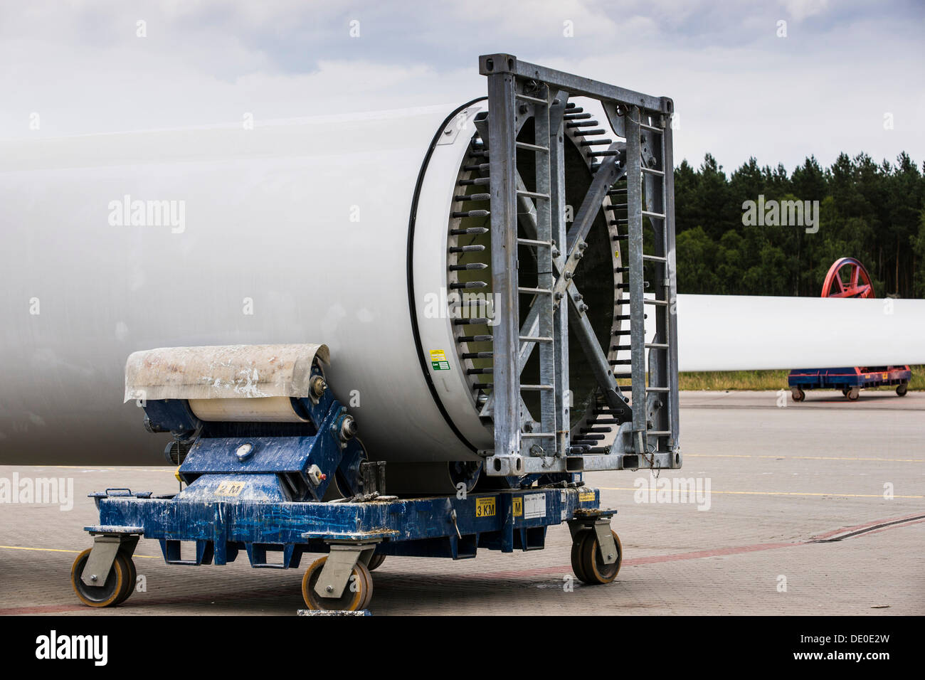 Blade Yard, storage for rotor blades of wind turbines, of the Danish ...