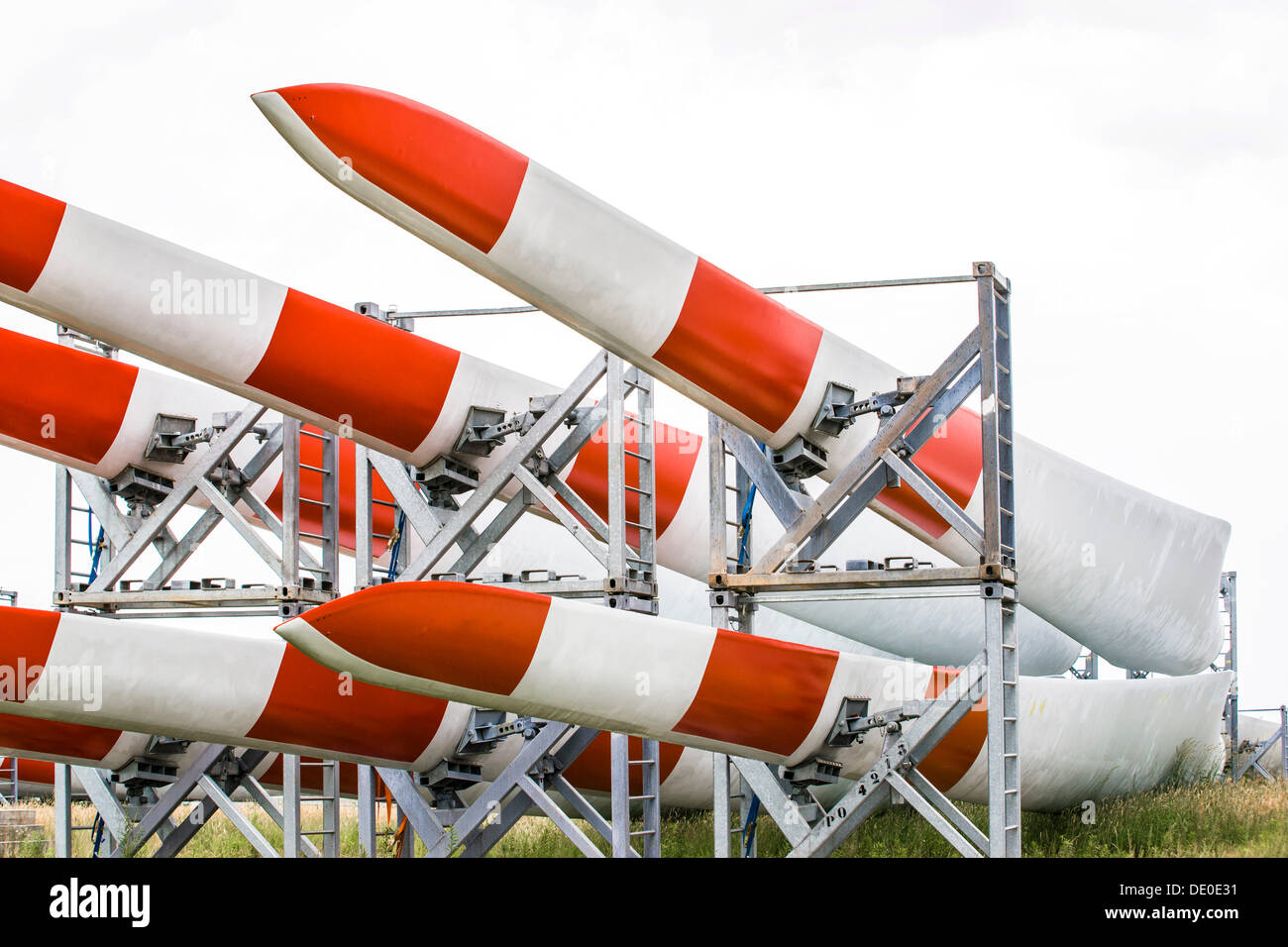 Blade Yard, storage for rotor blades of wind turbines, of the Danish ...