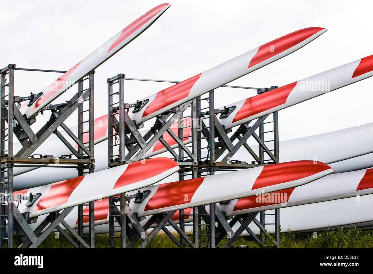 Blade Yard, storage for rotor blades of wind turbines, of the Danish ...