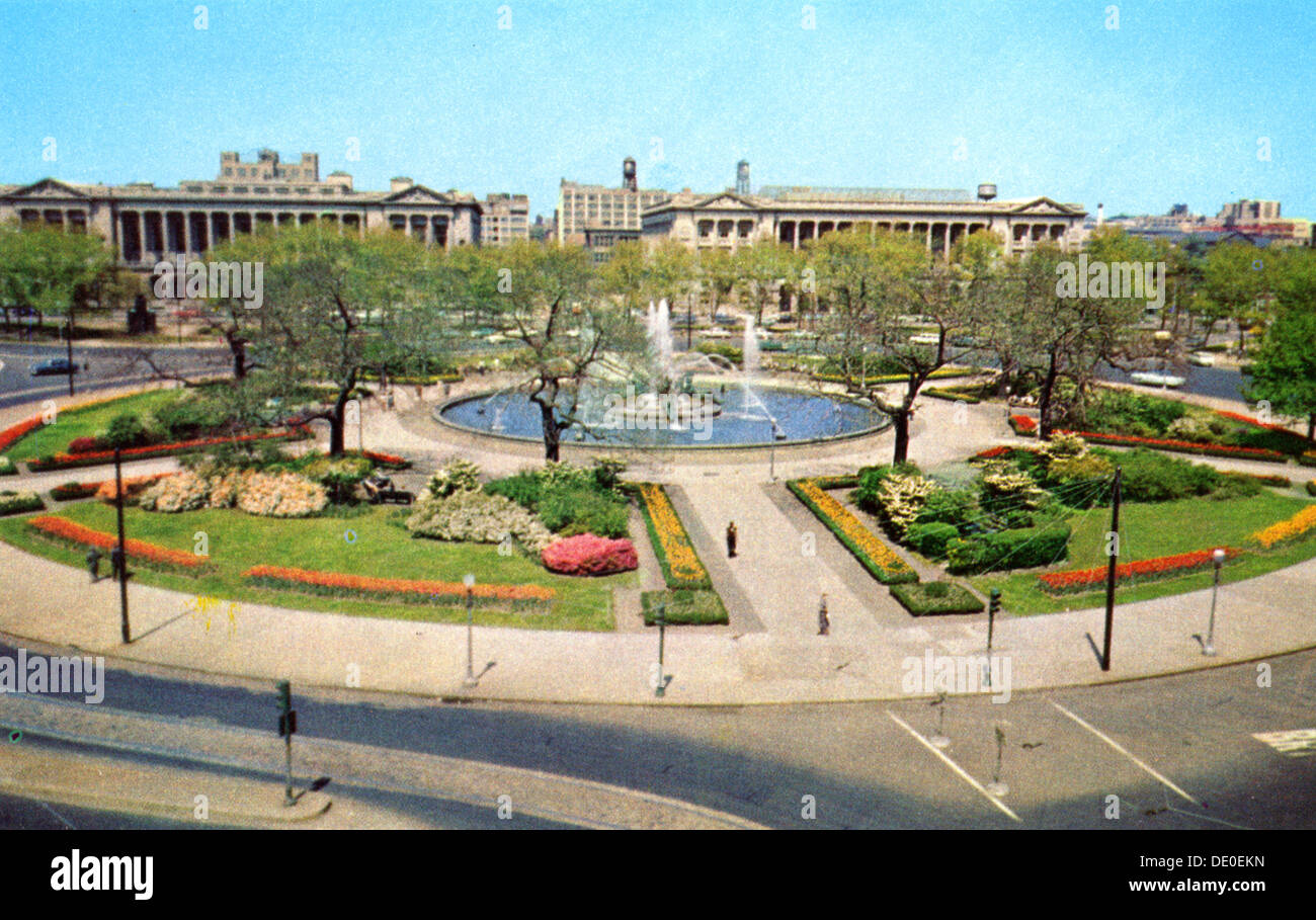 Logan Circle, Philadelphia, Pennsylvania, USA, 1955. Artist: Unknown ...