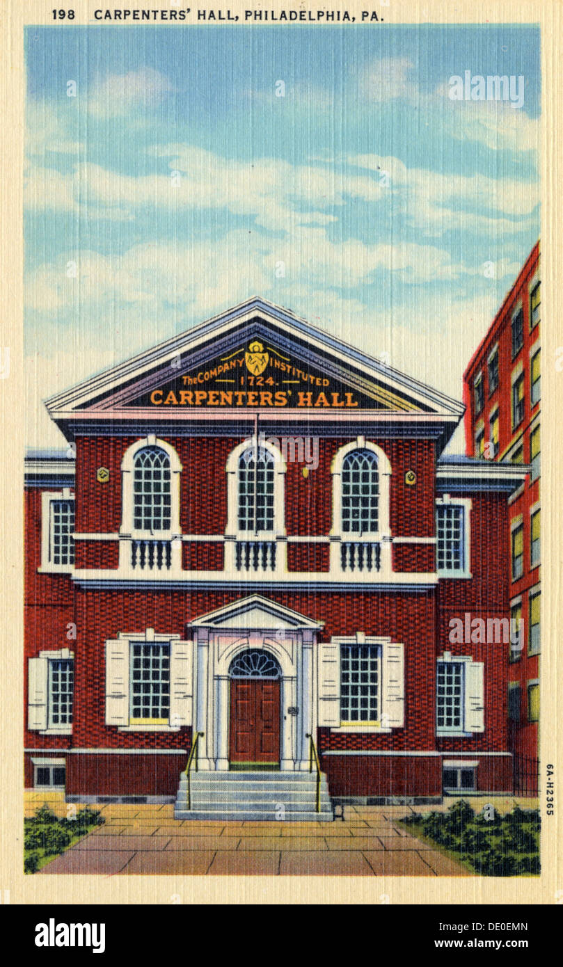 Carpenters' Hall, Philadelphia, Pennsylvania, USA, 1936. Artist ...