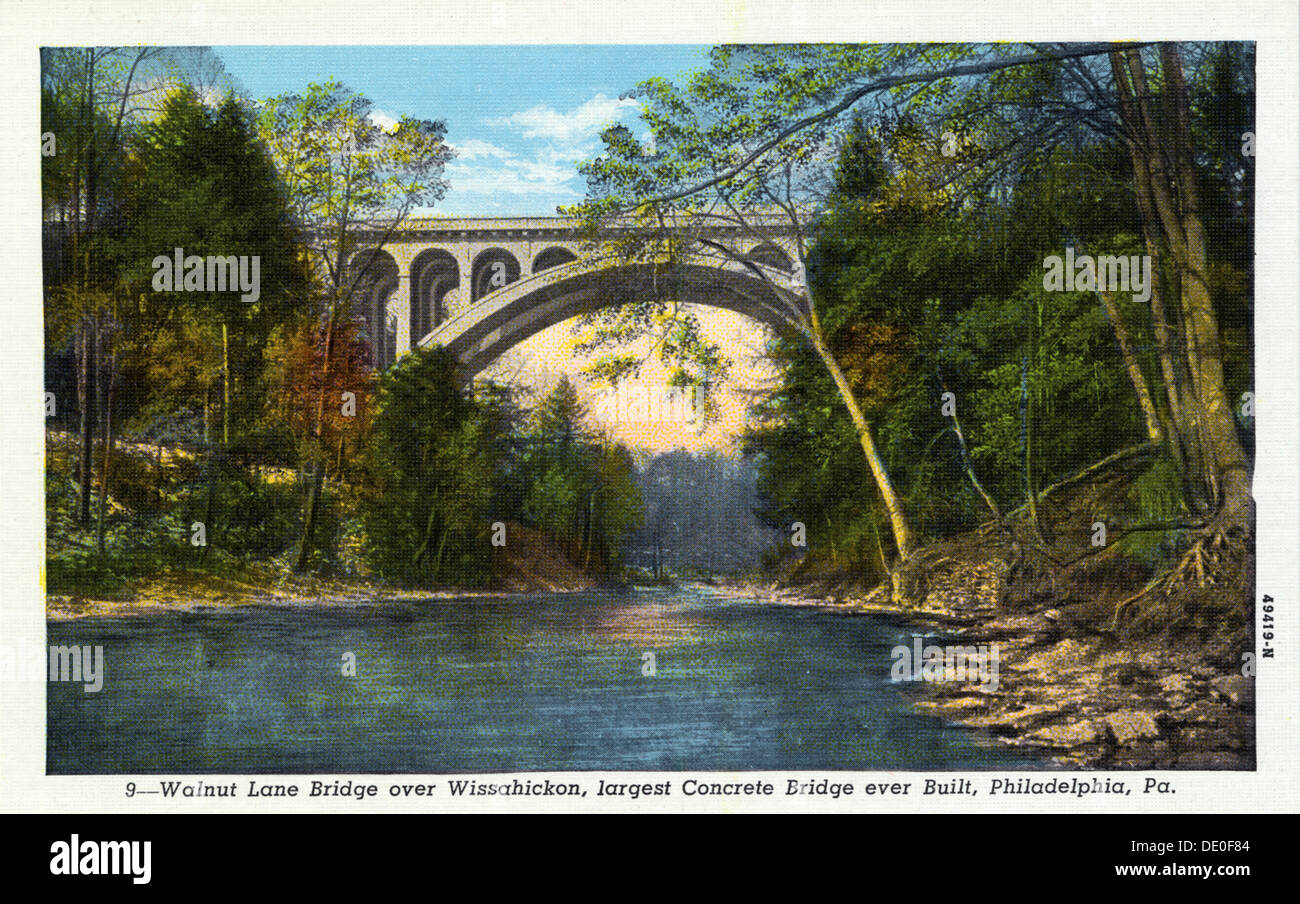 Walnut Lane Bridge over Wissahickon Creek, Philadelphia, Pennsylvania ...