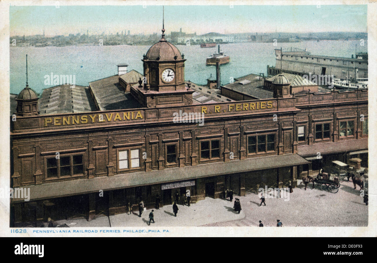 Pennsylvania Railroad Ferries, Philadelphia, Pennsylvania, USA, 1908 ...