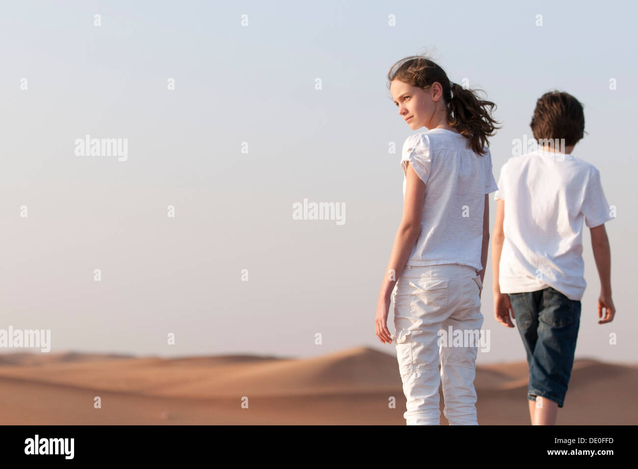 Rear view preteen girl in hi-res stock photography and images - Alamy