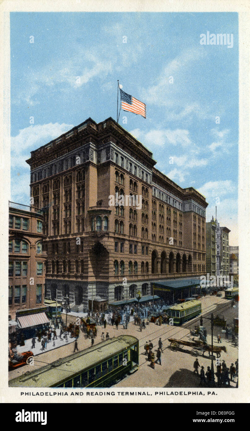 Reading Terminal, Philadelphia, Pennsylvania, USA, 1914. Artist ...