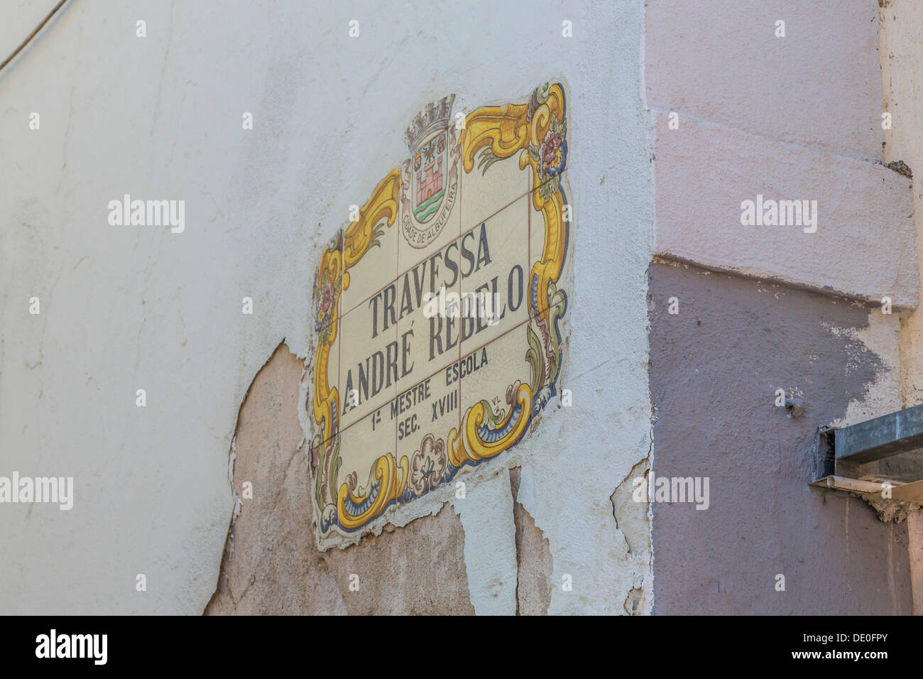 Street sign, Albufeira, Algarve, Portugal, Europe Stock Photo - Alamy