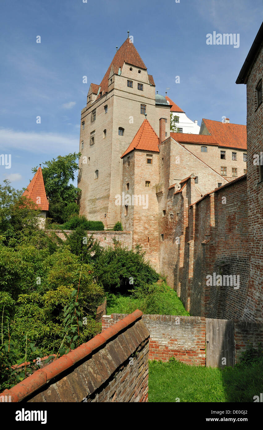 Exterior view, Burg Trausnitz Castle, Landshut, Lower Bavaria, Bavaria ...