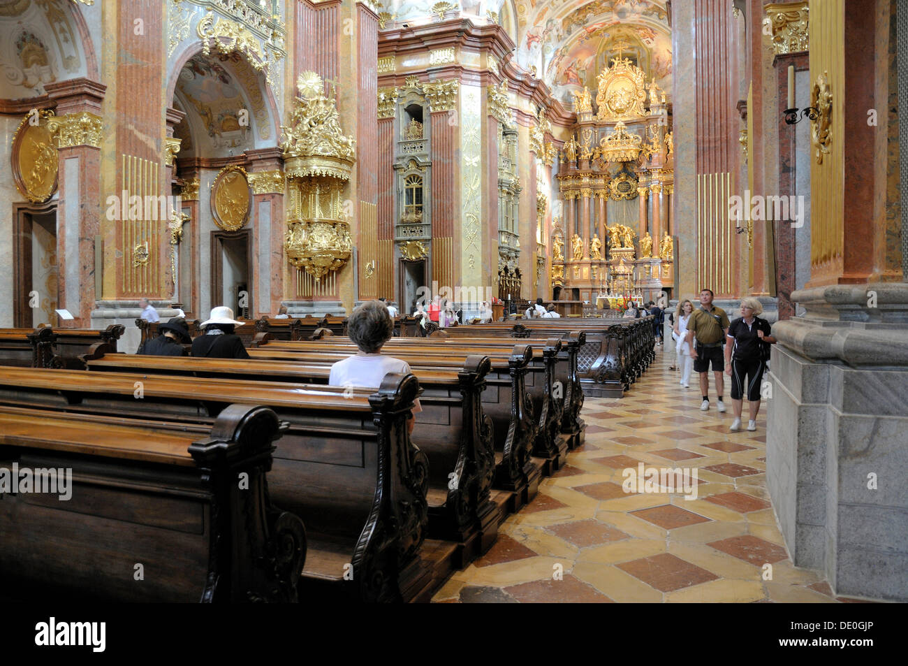 Monastery church of Melk Abbey or Stift Melk, UNESCO World Heritage ...
