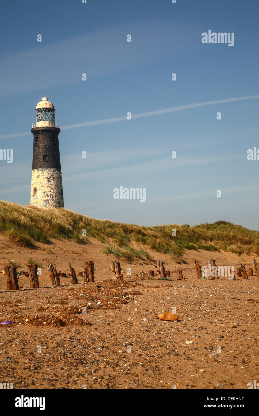 View of Spurn Point Lighthouse, Yorkshire Stock Photo - Alamy