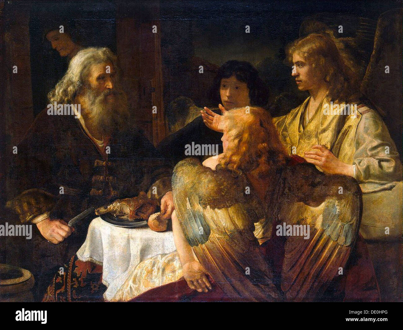 'Abraham and the Three Angels', 1630s. Artist: Rembrandt Harmensz van ...