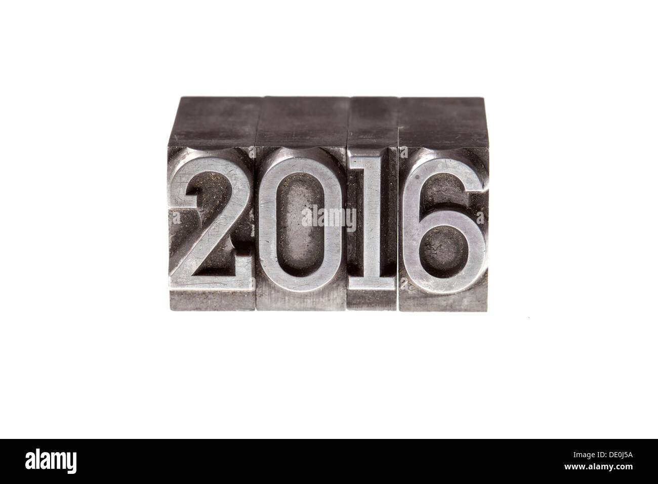 Old lead letters forming the number 2016 Stock Photo - Alamy