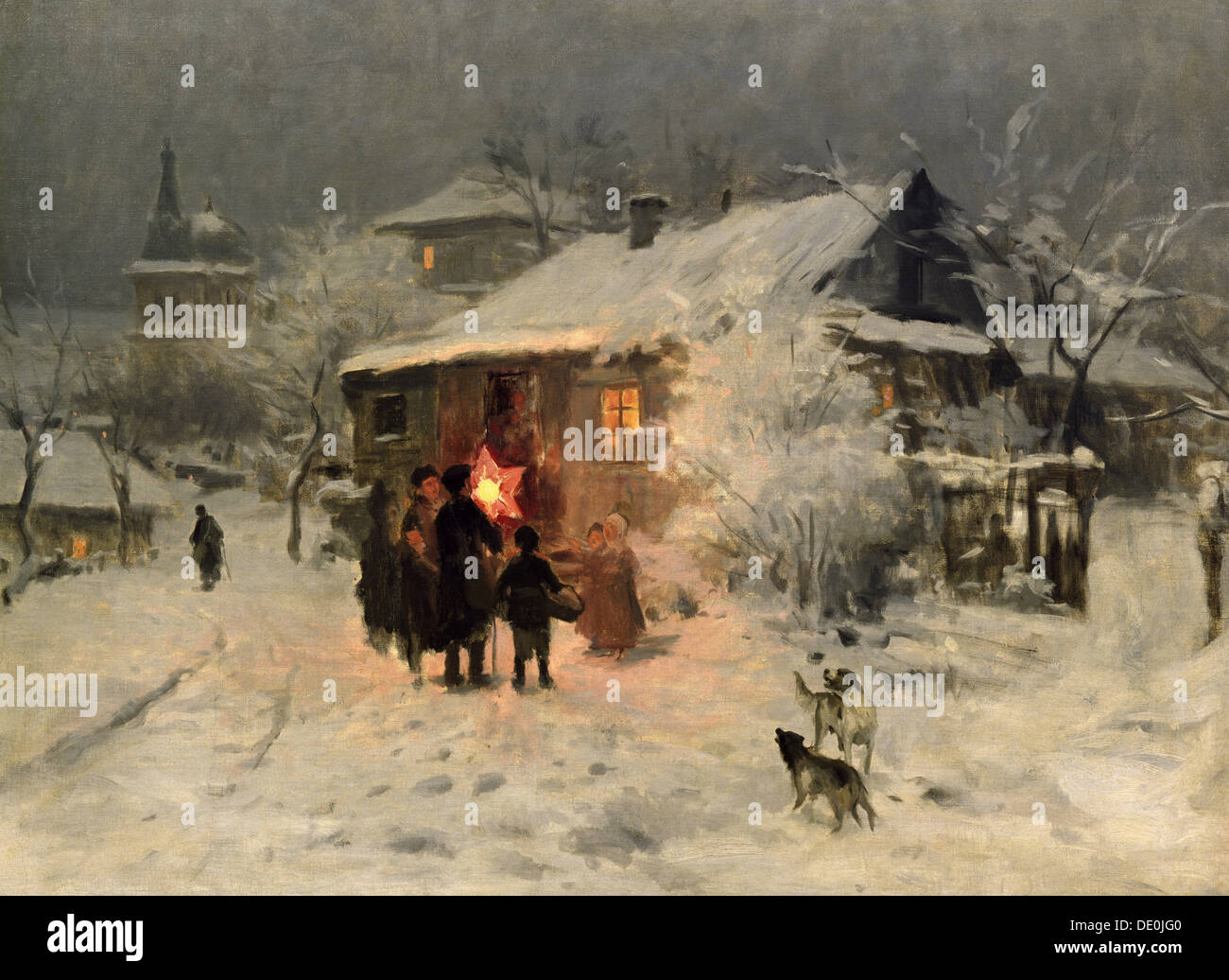 The Christmas carol in the Ukraine. Artist: Pimonenko, Nikolai ...