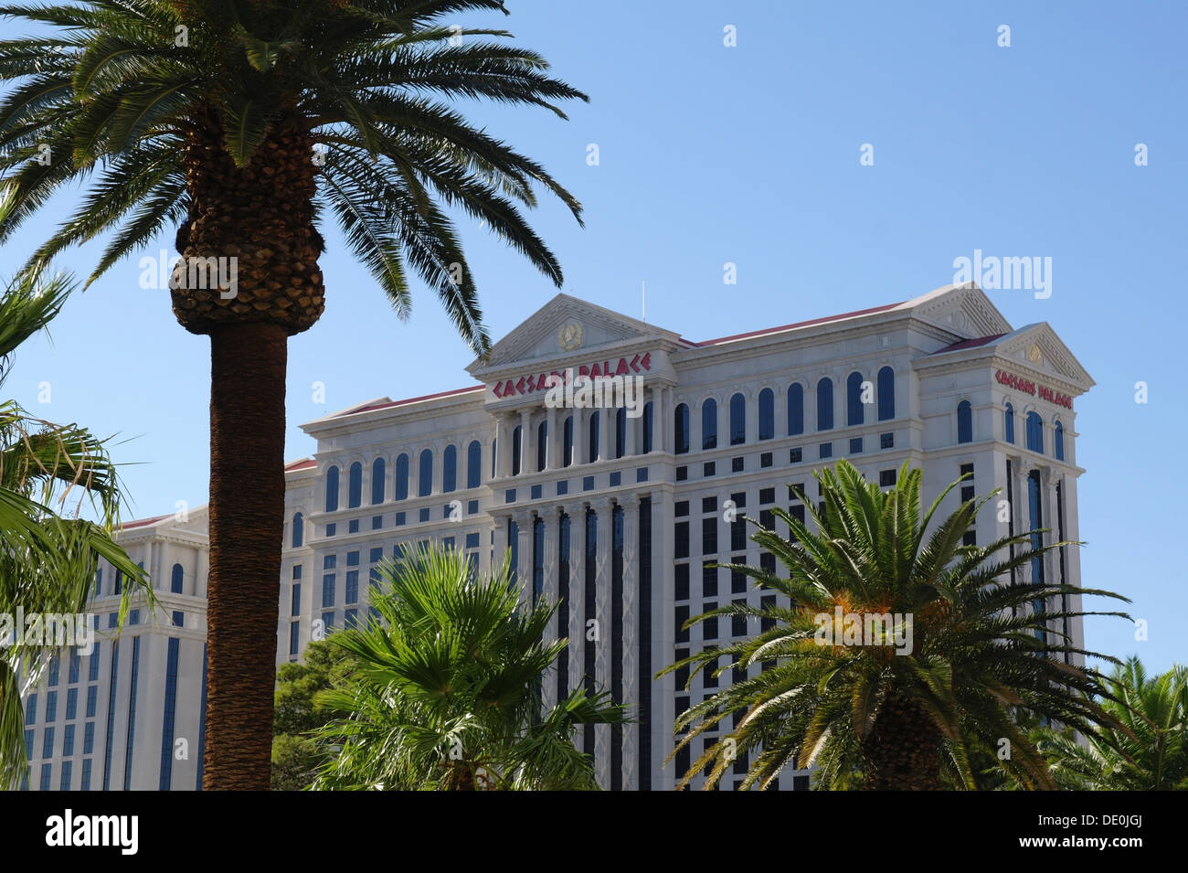 Blue sky oblique view white Roman-theme architecture Augustus Tower ...