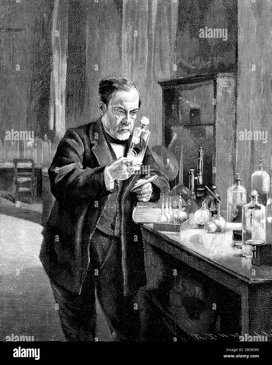 French chemist and microbiologist Louis Pasteur (1822–1895). Artist ...