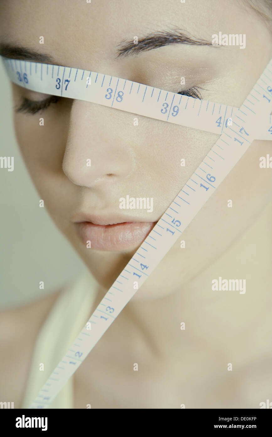 Woman face plastic tape hi-res stock photography and images - Alamy