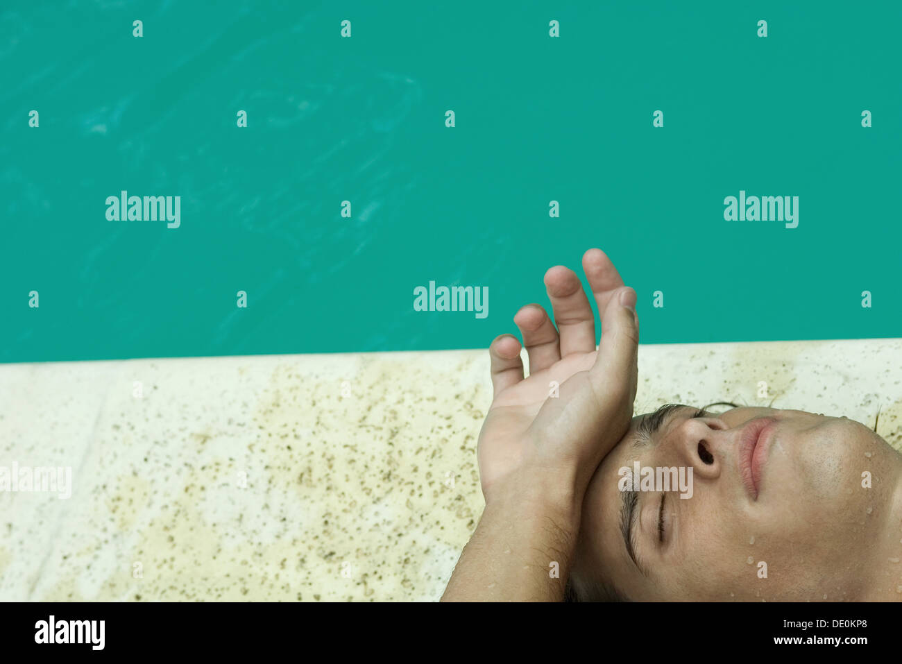 Cropped shot man head resting hi-res stock photography and images - Alamy