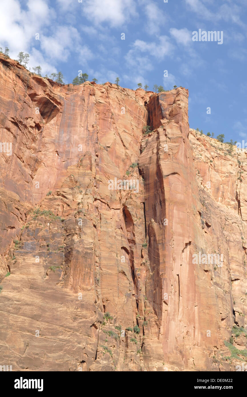 1 tall vertical joints rock column stack rising cliff face hi-res stock ...