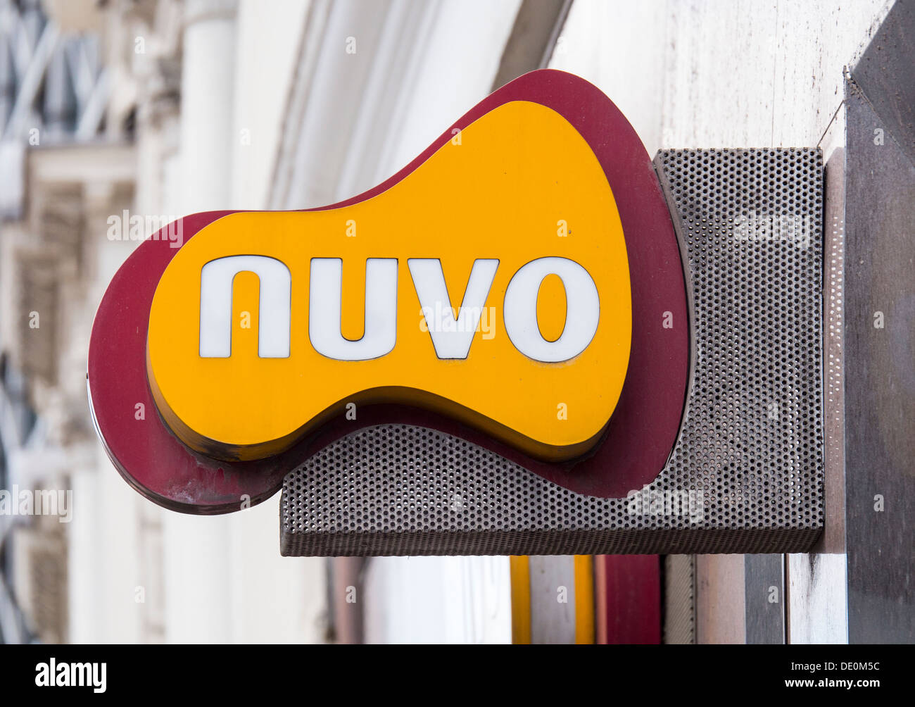 Nuvo, take away food shop sign Stock Photo - Alamy