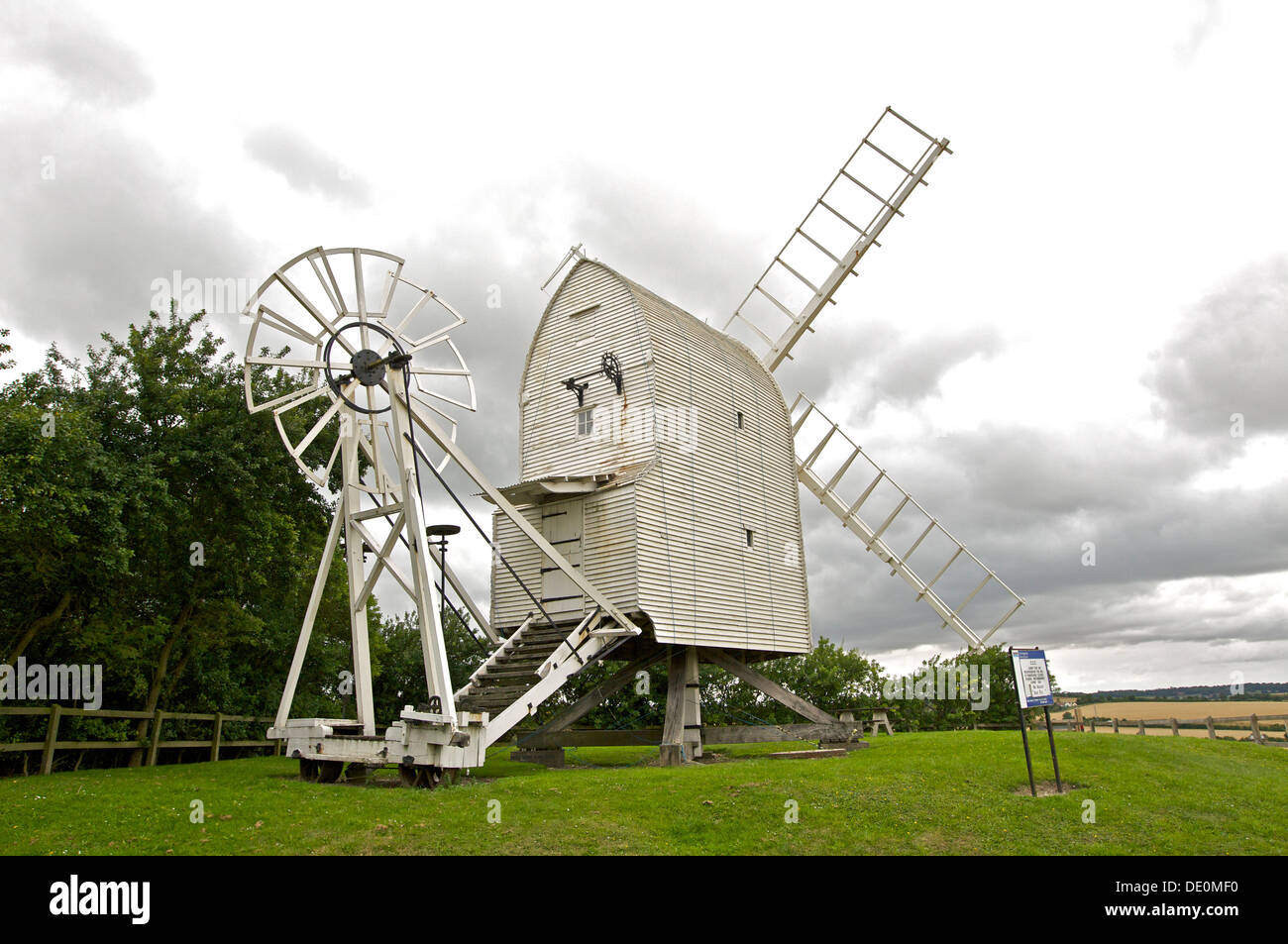 Great Chishill post mill, Cambridgeshire Stock Photo - Alamy